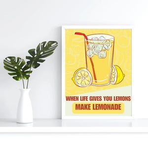 When Life Gives You Lemons - Make Lemonade - Poster - Etsy