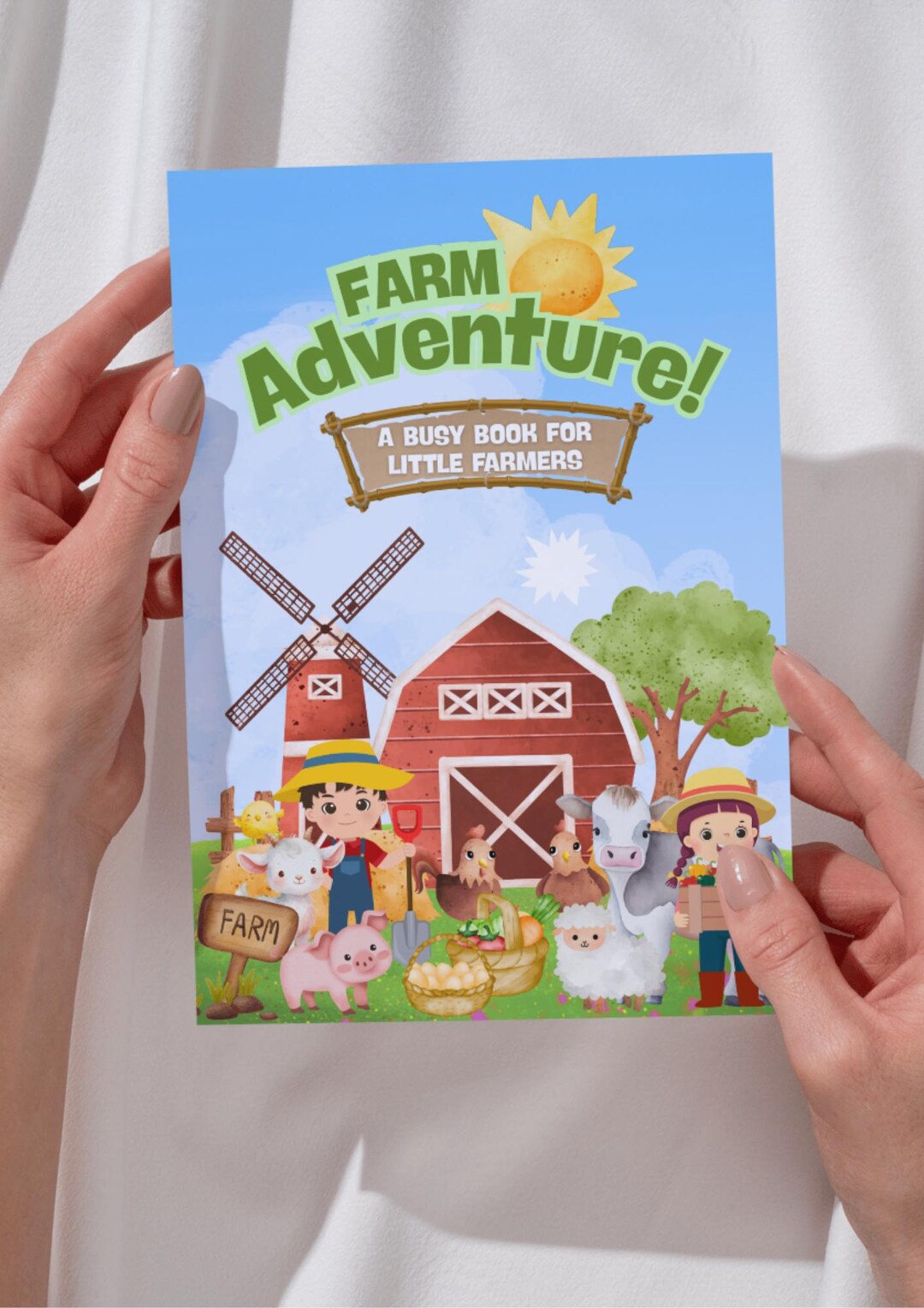Farm Busy Book, Farm Activity Pages for Kids, Printable Learning Binder ...