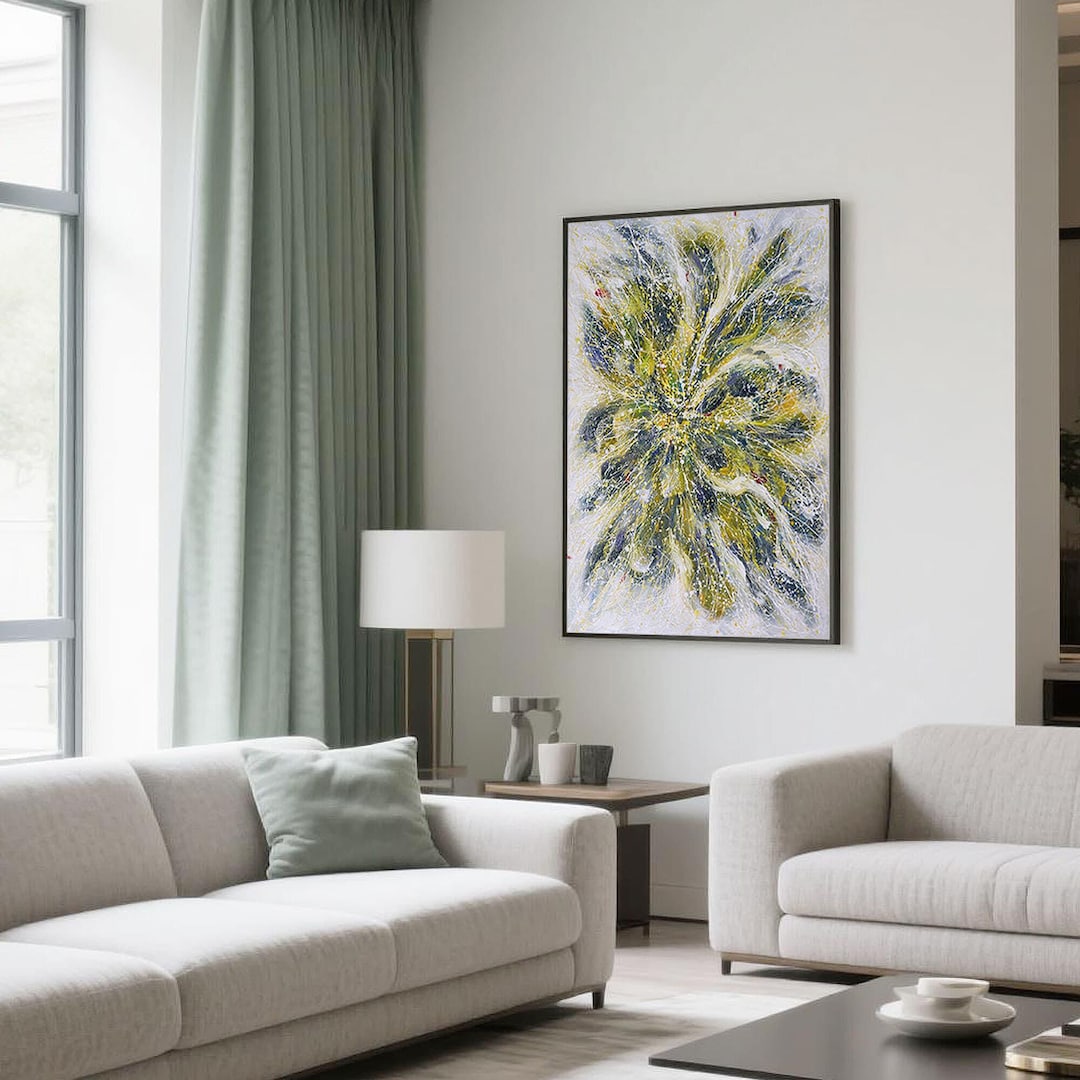 Abstract Floral Painting: Hand-painted Textured Acrylic Wall Art - Etsy