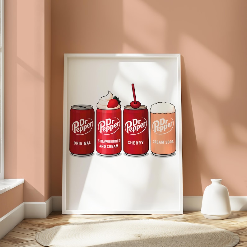 Dr Pepper Wall Art | Dr Pepper Soda Print | Dr Pepper Gift | Soft Drink ...