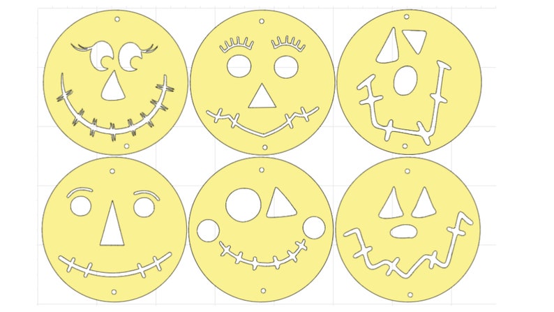 Reusable Scarecrow Face Stencil Template - 6 Designs - Etsy