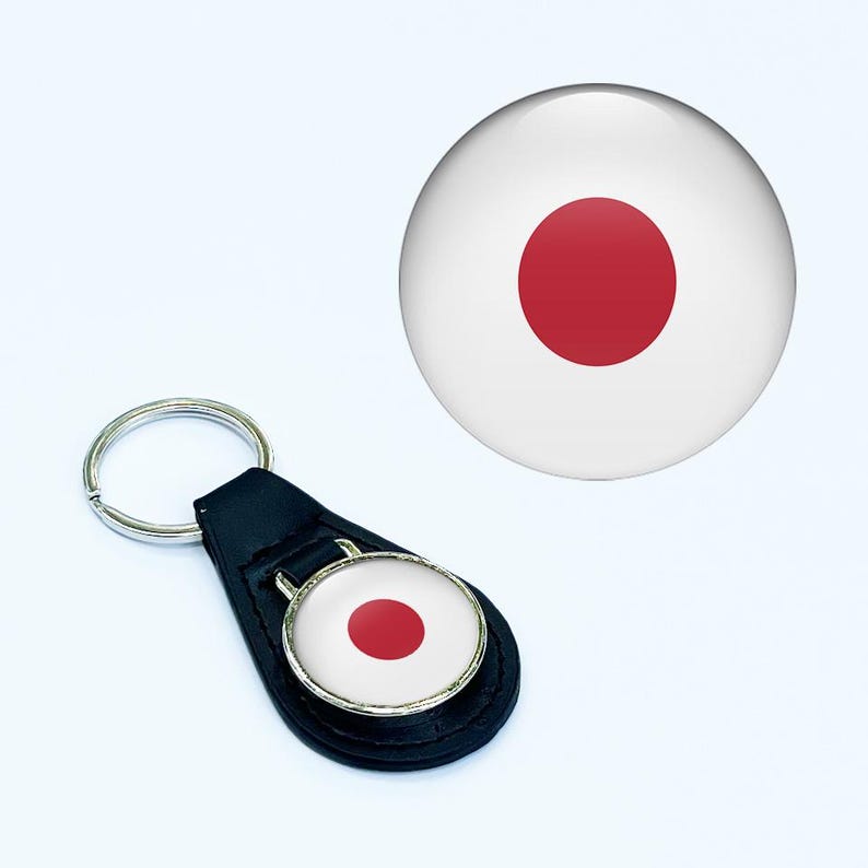 Japan National Flag Keychain Domed Sticker Decal 3D Resin Epoxy Car ...