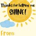 Thanks for Helping Me Shine Printable Card – Teacher Appreciation Gift ...