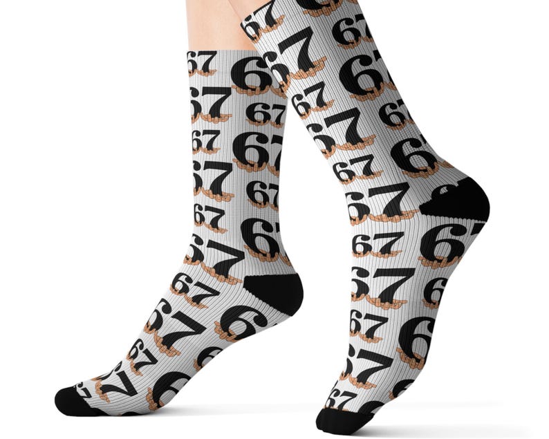 67 Socks, Six Seven Socks, Funny Socks for Teens, Six Seven, Gen Z ...
