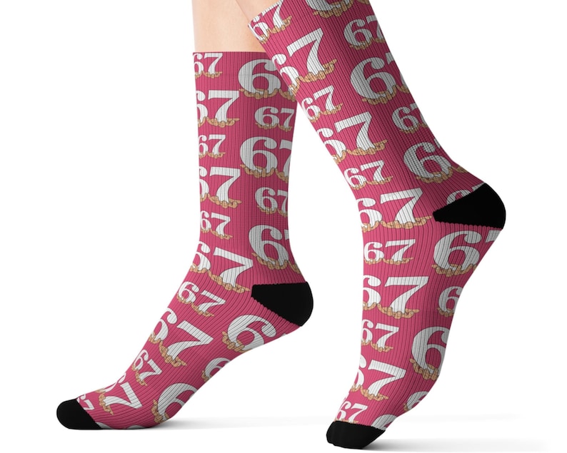 67 Socks, Six Seven Socks, Funny Socks for Teens, Six Seven, Gen Z ...