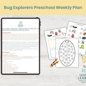 Bug Explorers Preschool Weekly Plan - Printable Learning Activities for ...