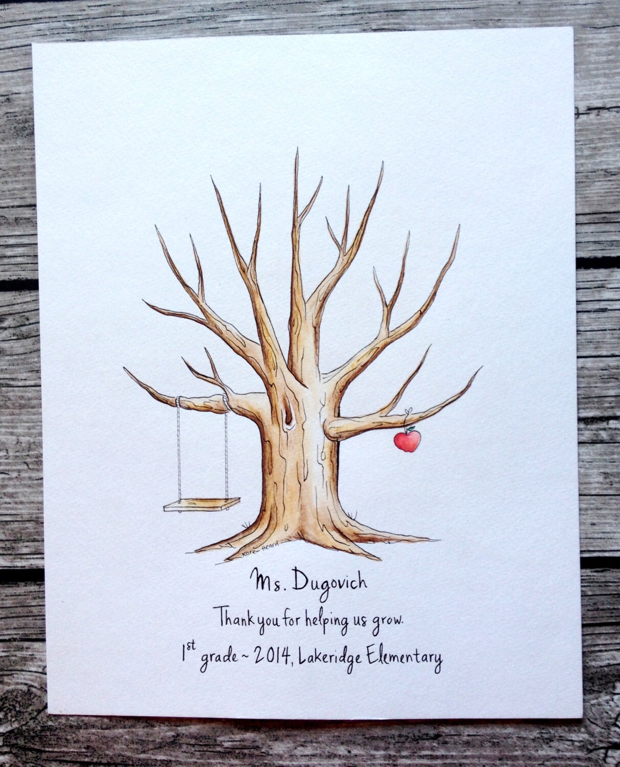 Teacher Appreciation Gift Class Tree. Thank You for Helping | Etsy