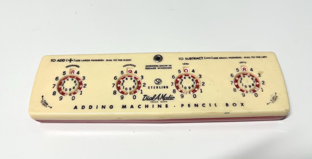 Vintage Dial-matic Adding Machine Pencil Box - Etsy