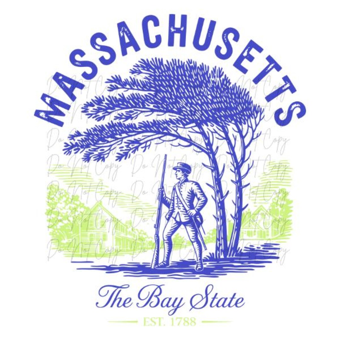 Massachusetts, the Bay State, Massachusetts Transfer, DTF, Iron on ...