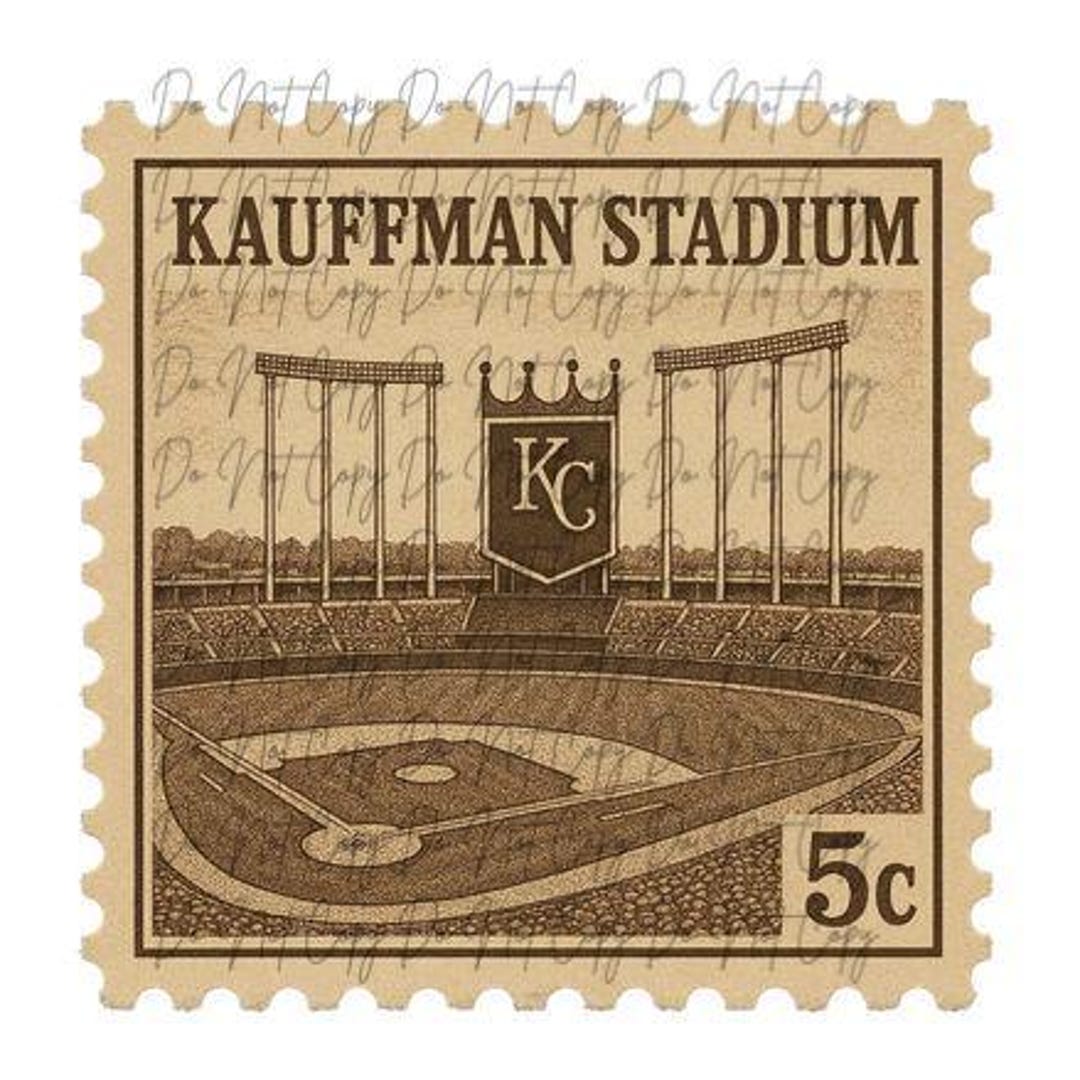 Stadium Postage Stamp, Kauffman Stadium DTF Transfer, Iron On, Ready to ...