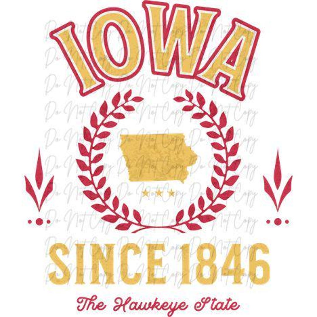 Varsity States, Iowa, the Hawkeye State DTF, Iowa Transfer, Ready to ...
