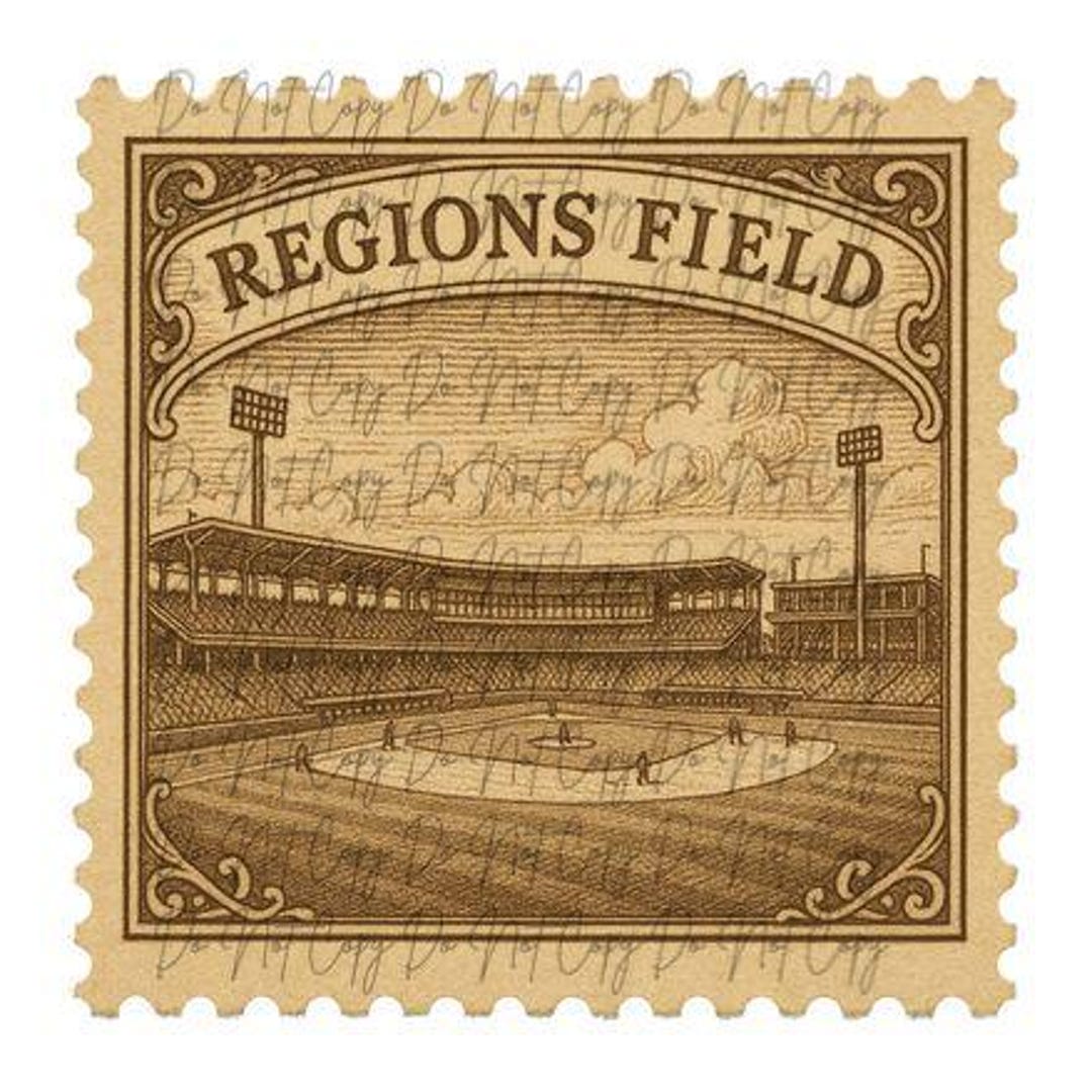Stadium Postage Stamp, Regions Field DTF Transfer, Iron On, Ready to ...