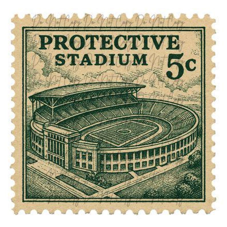 Stadium Postage Stamp, Fall Football, Protective Stadium DTF Transfer ...
