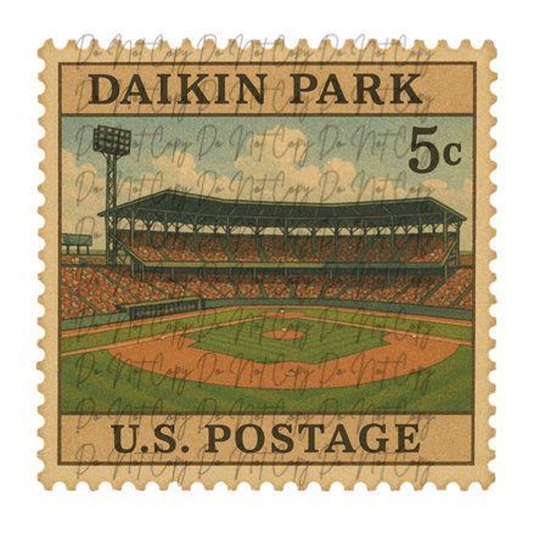 Stadium Postage Stamp, Daiken Park Stadium DTF Transfer, Iron On, Ready ...