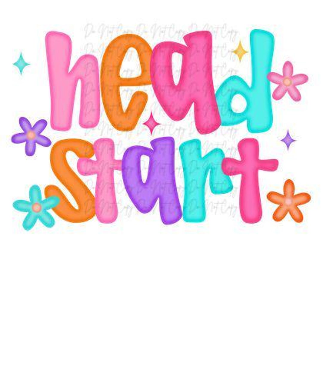 Fall, Back to School, Bright Letters, Head Start DTF Transfer, Iron On ...