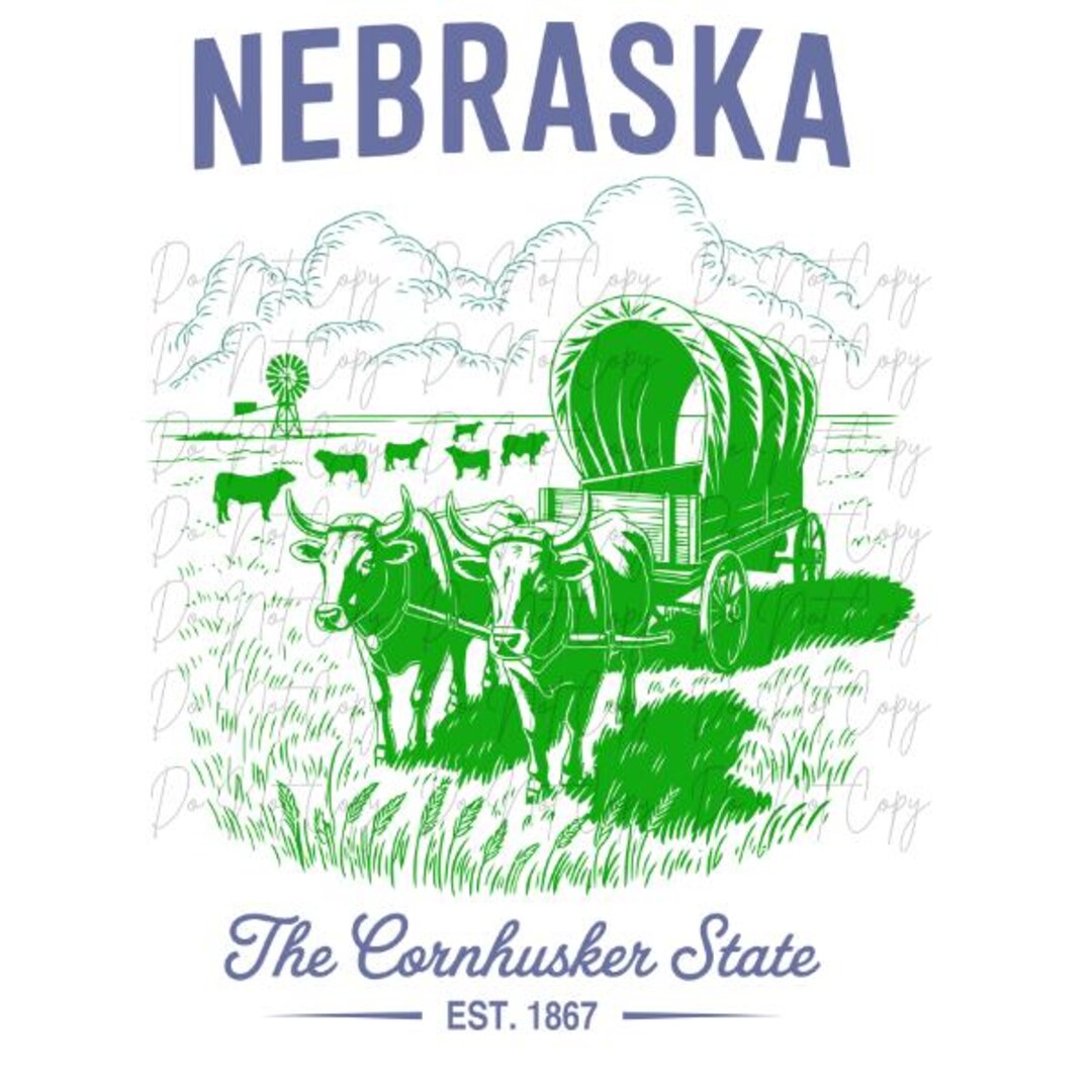 Nebraska, the Cornhusker State, Nebraska Transfer, DTF, Iron on Ready ...