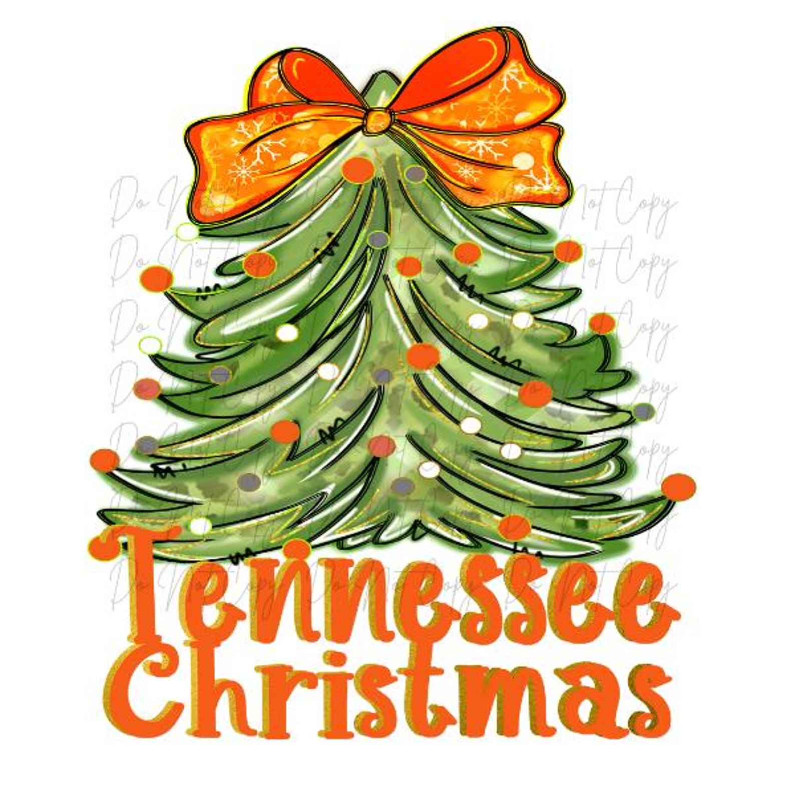 Tennessee Christmas Tree DTF Transfer, Ready to Press - Etsy