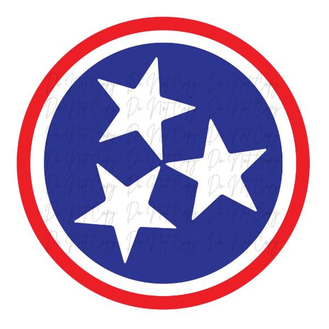 Tennessee, Tennessee Red White and Blue Tri Star, Tennessee, DTF ...