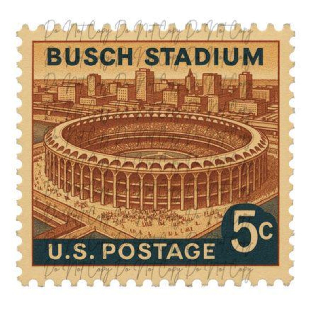 Stadium Postage Stamp, Busch Field Stadium DTF Transfer, Iron On, Ready ...