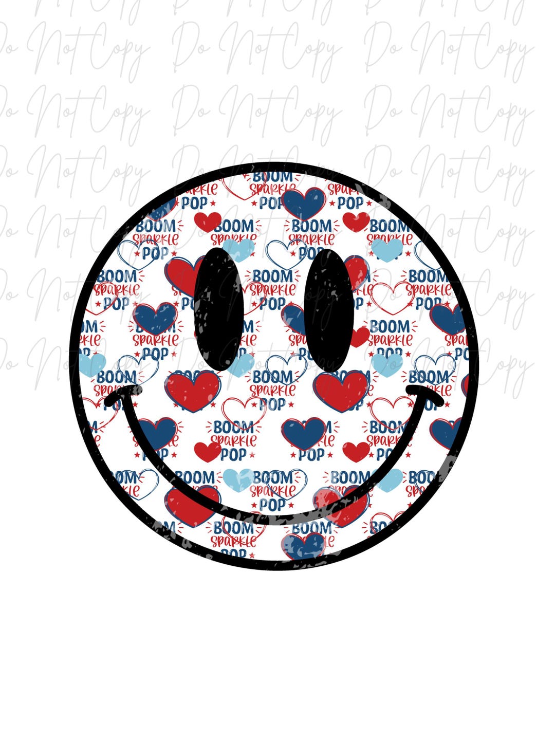 American Smiley Face Transfer, DTF, Iron On, Ready to Press, Summer DTF ...