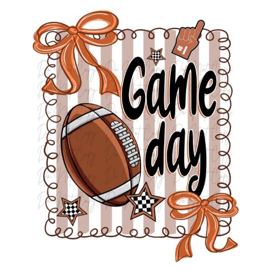 Football and Fall, Preppy Gameday DTF, Iron on Transfer, Ready to Press ...