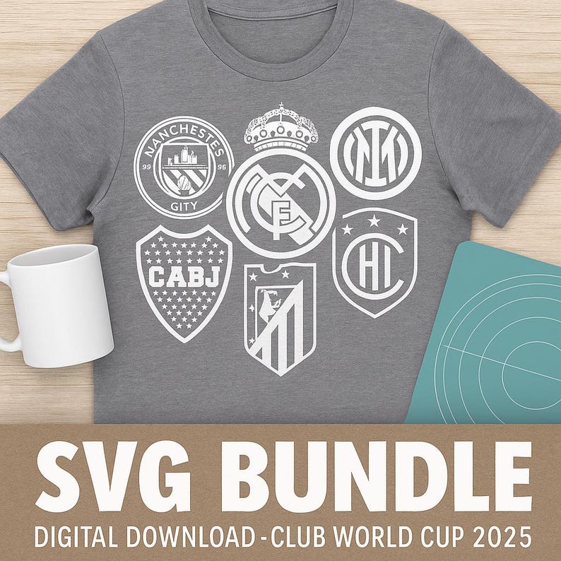 SVG Bundle – 32 FIFA Club Logos | Cricut & Canva Ready | Club World Cup ...