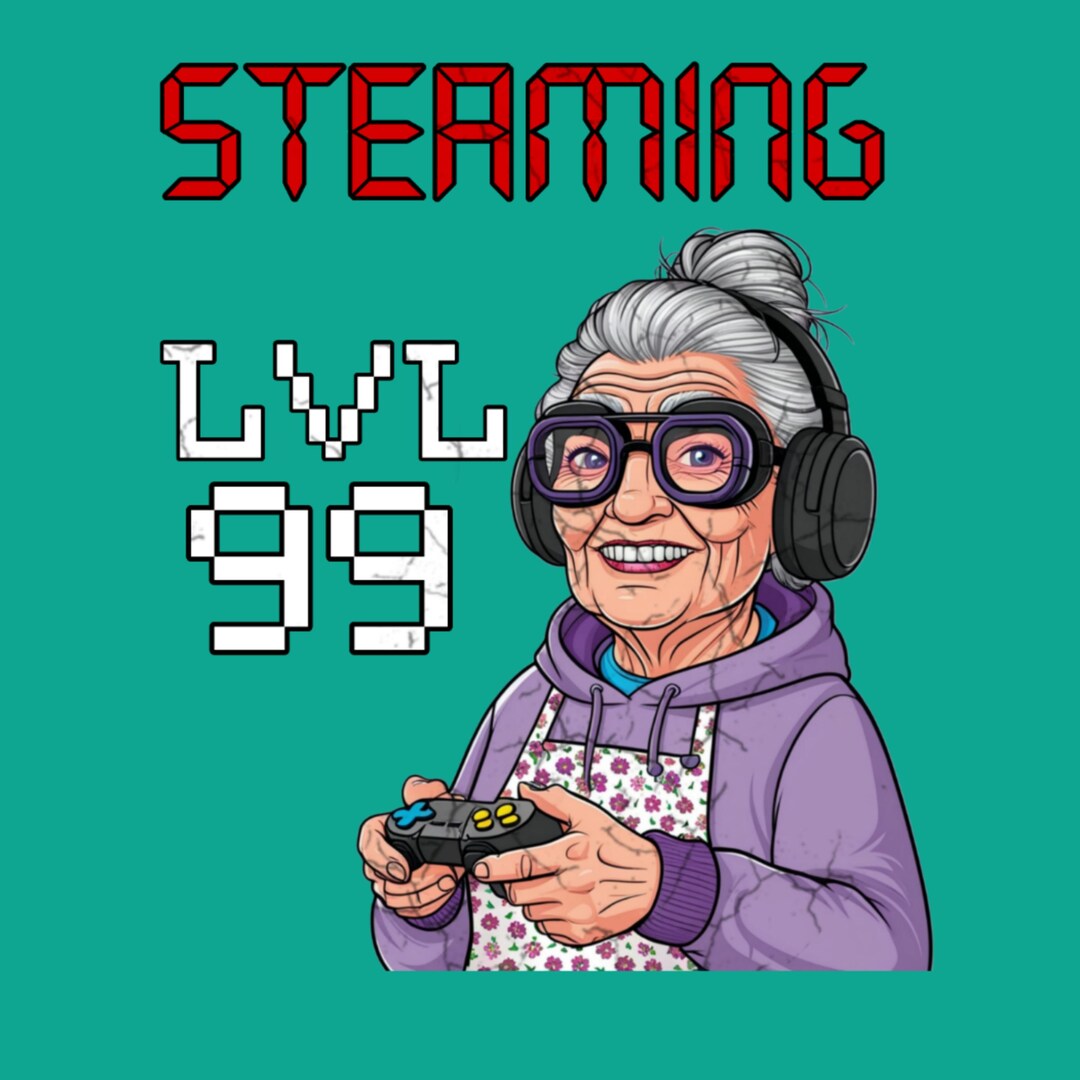 Gamer Grandma PNG Design - Unique Digital Art for T-shirts, Mugs & More ...