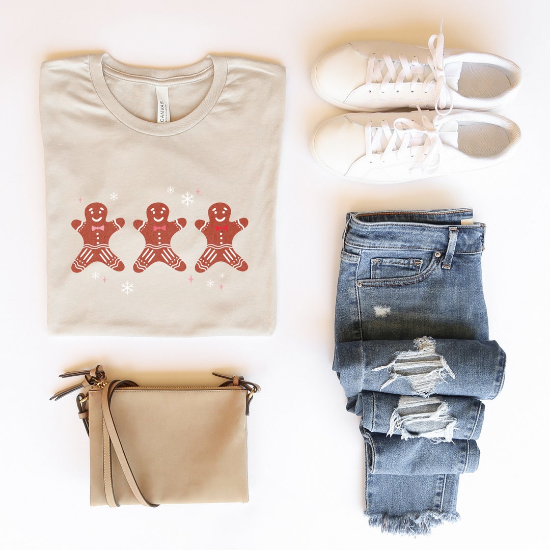 Retro Gingerbread Cookies Tee, Old Time Christmas Tee, Retro Christmas Tee, Vintage Graphic Tee ...