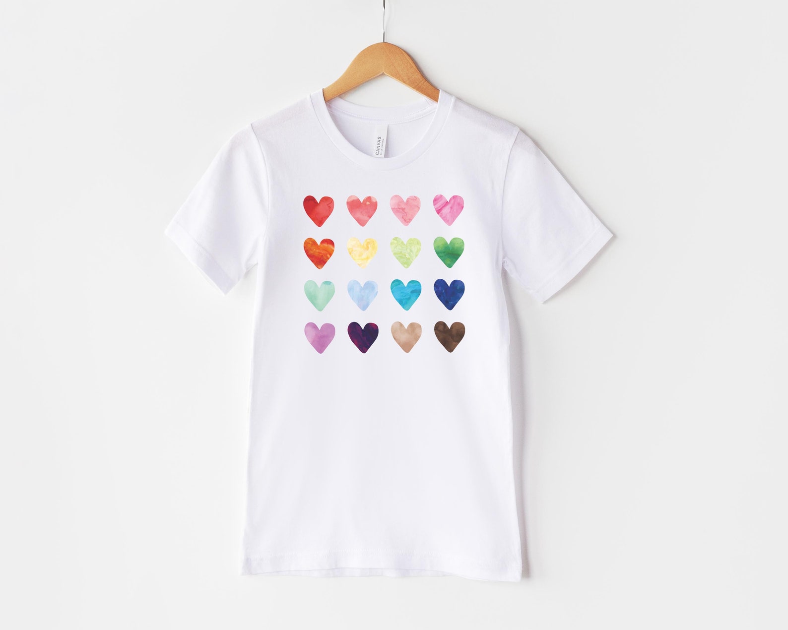 Watercolor Heart Tee Heart Graphic Tee Heart Tee - Etsy