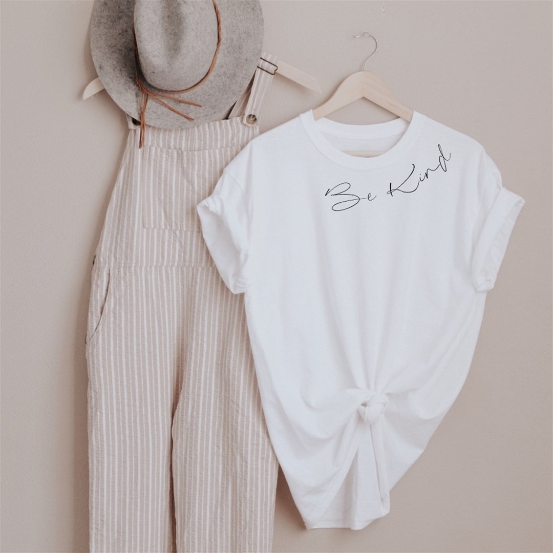 Simple Be Kind Tee, Be Kind Shirt, Collar Print Tee, Kindness Graphic ...