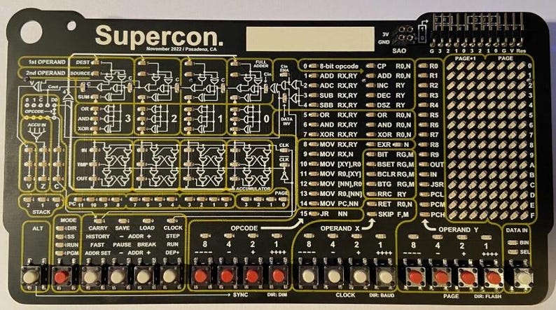 Rare Vintage Design Supercon 4 Bit Computer, Program Binary and ...