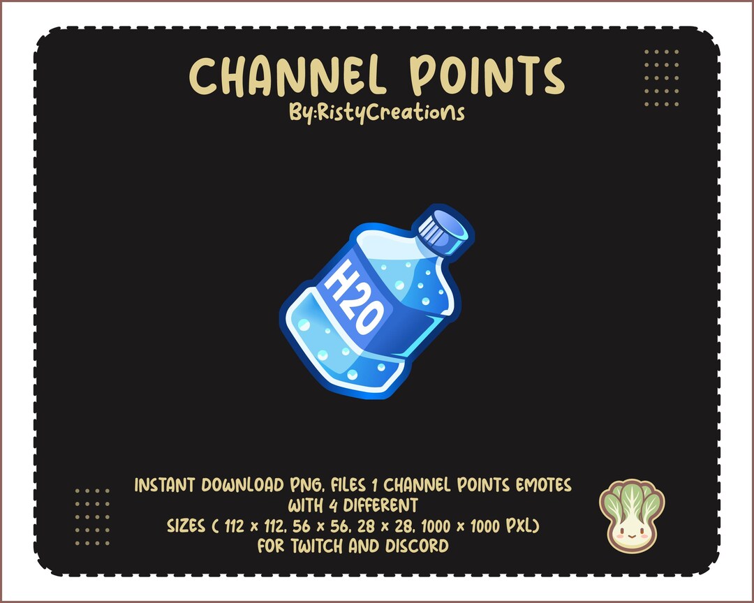 Water Bottle Channel Points - Ready to Use - Etsy