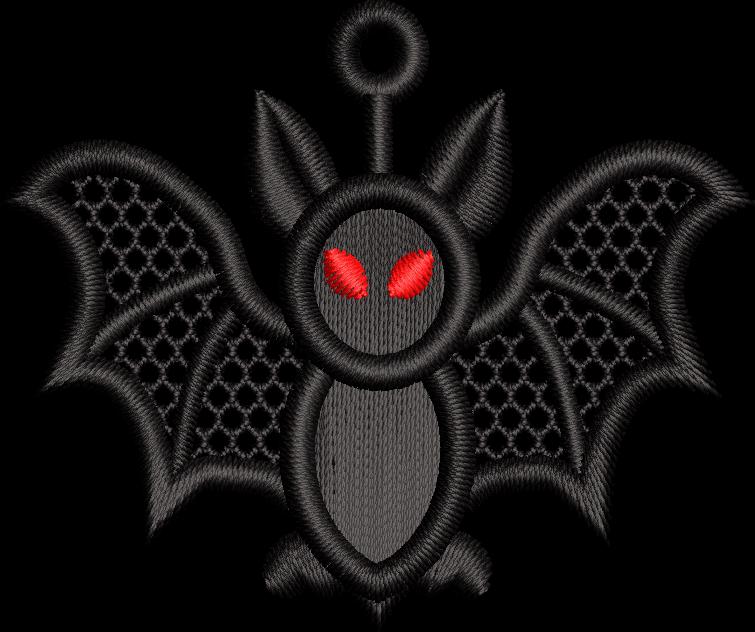 FSL Earring - Machine Embroidery Design - Bat Embroidery - Bat Earring ...