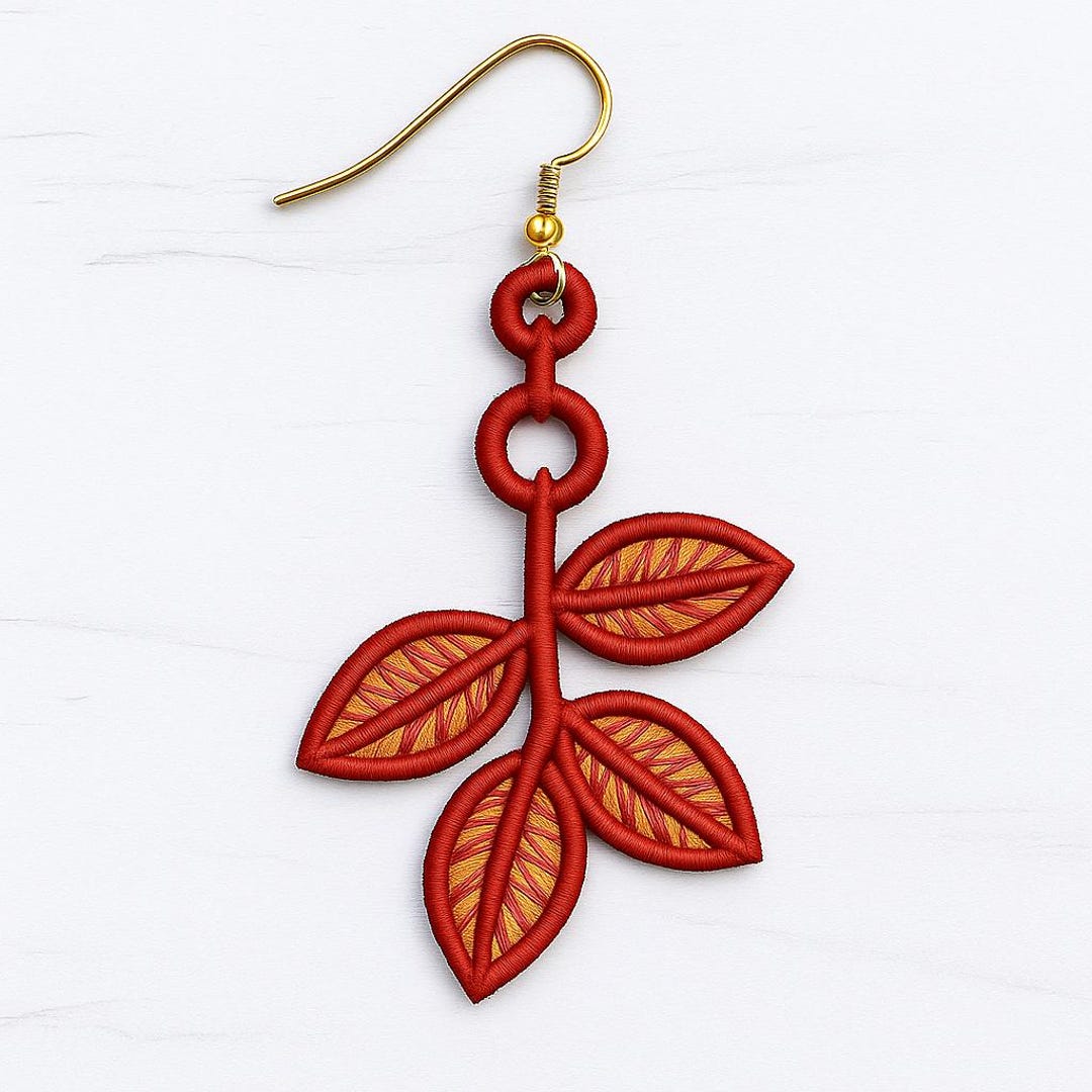 FSL Earring - Machine Embroidery Design - Embroidery Earring - Free ...