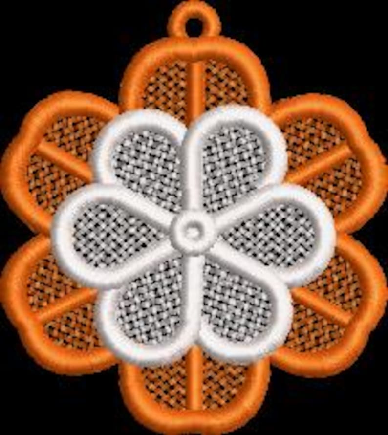 FSL Earring - Machine Embroidery Design - Floral Embroidery Earring ...