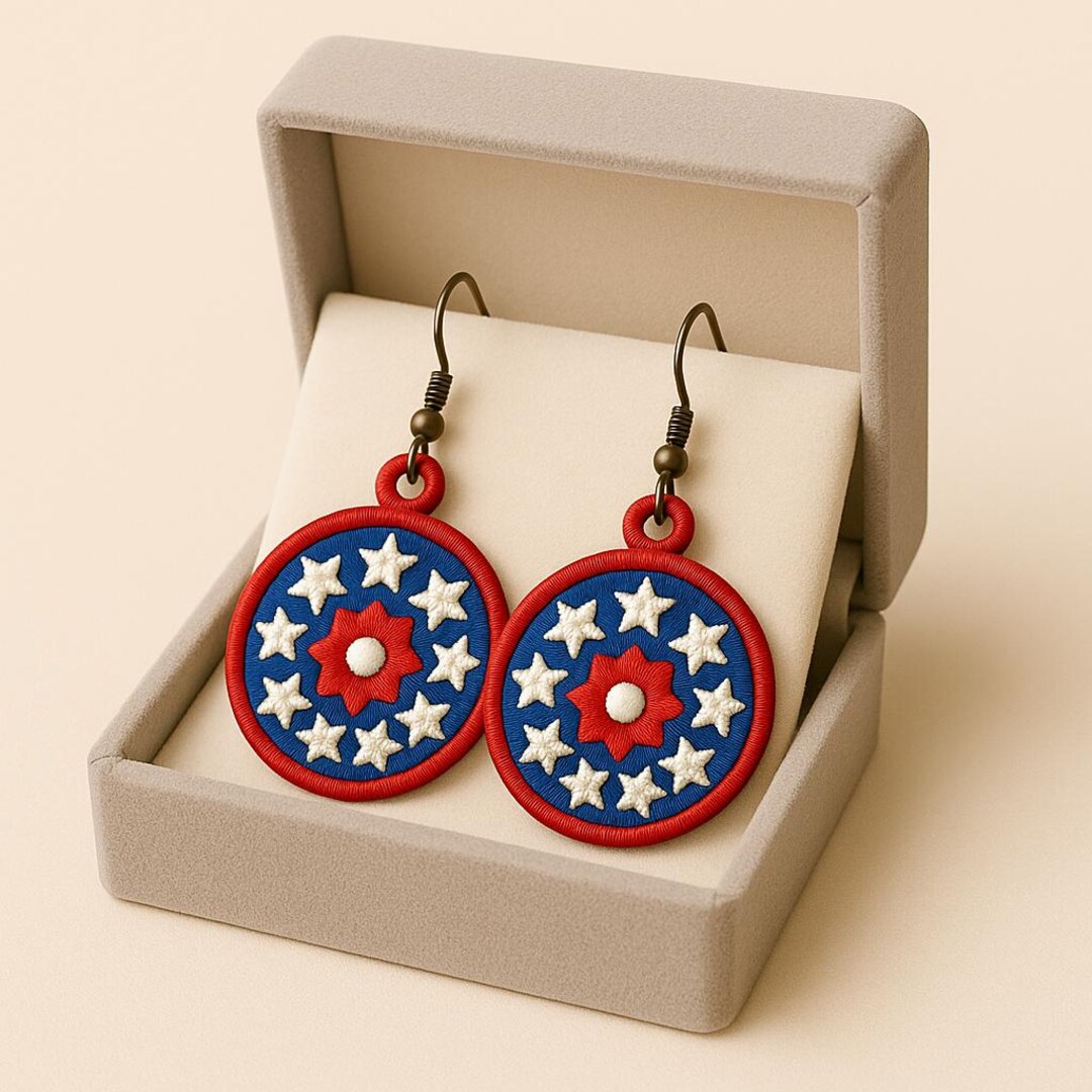 Embroidery Earring - Machine Embroidery Design - FSL Earring - Free ...