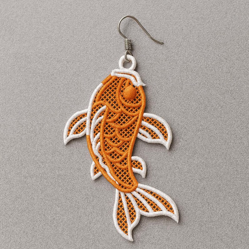 FSL Ornament - Machine Embroidery Design - Fish Lace Decoration ...