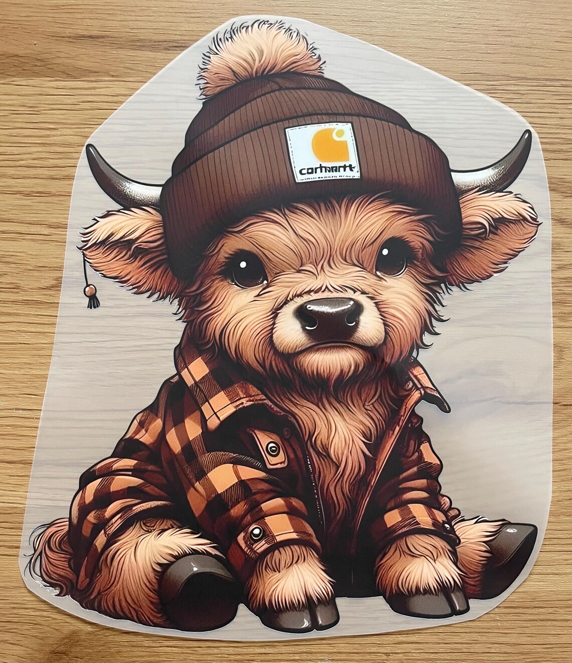 Highland Blue Collar Cow | DTF (direct to Film) Transfer - Etsy