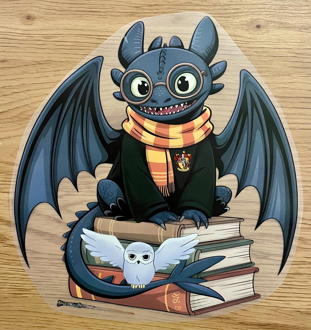 Toothless Hogwarts | DTF (direct to Film) Transfer - Etsy