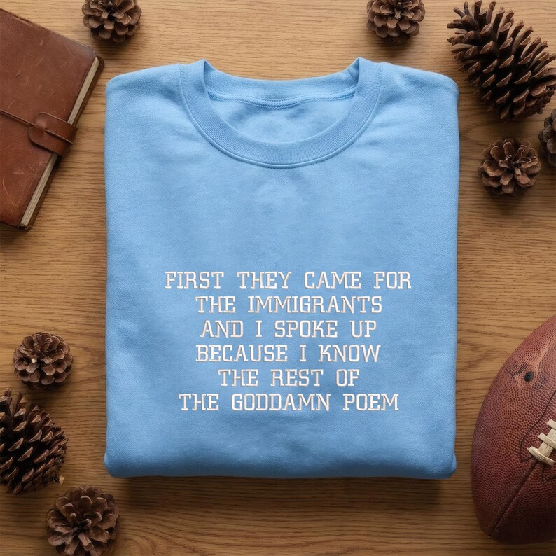 First They Came Embroidery Design | Human Rights Protest Quote Machine ...