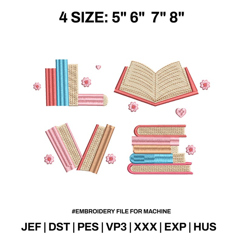 Reading Embroidery - Etsy