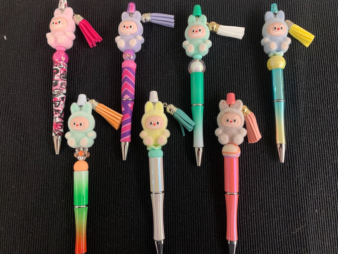Labubu Inspired POPMART Mini the Monsters Beaded Pens, Christmas ...