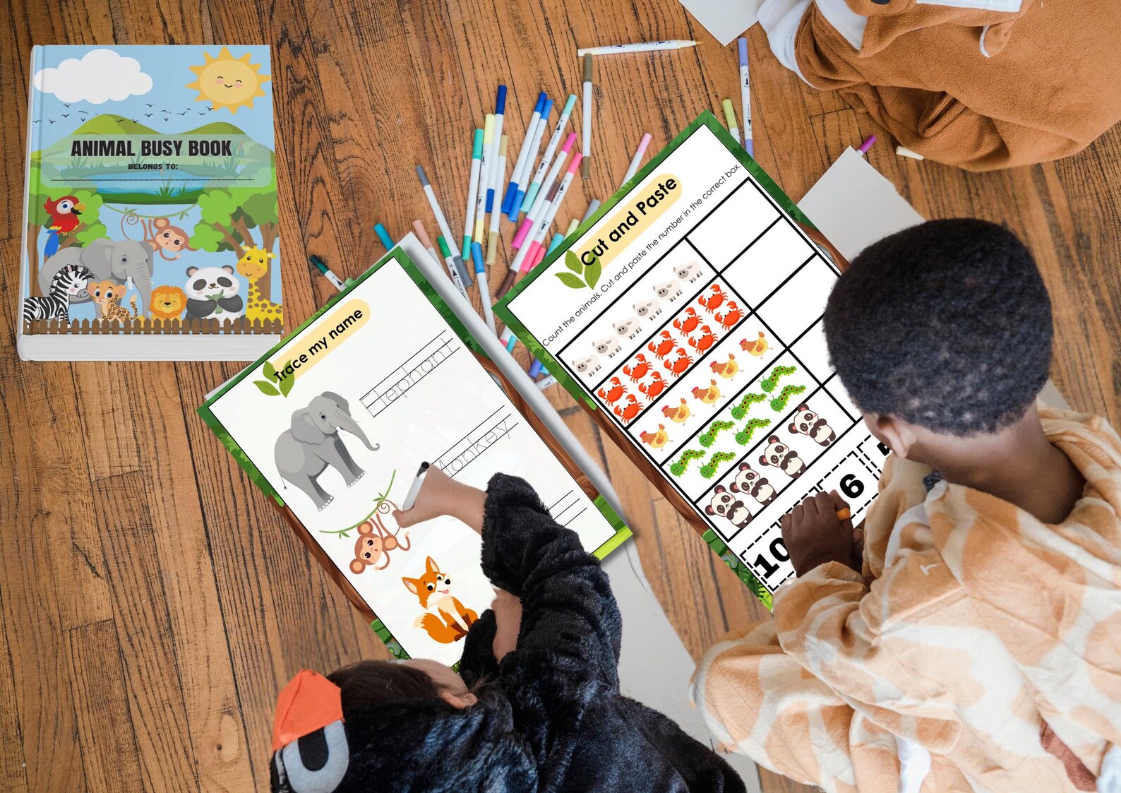 Animal Busy Book | Toddlers Busy Book | Preschool Activity | Printable ...