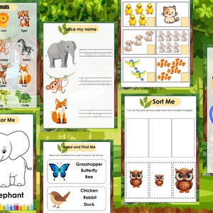 Animal Busy Book | Toddlers Busy Book | Preschool Activity | Printable ...