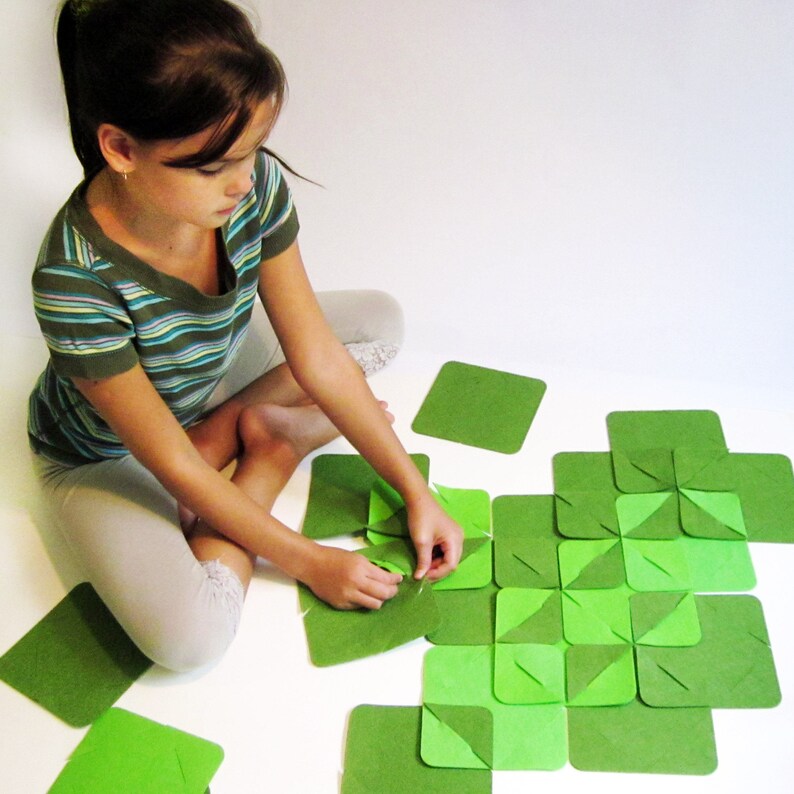 GREEN GIFT DIY Project Felt Square Making Kit Kids Present | Etsy