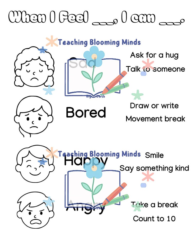 My Emotions & Me SEL Printable Pack | Social Emotional Learning for ...
