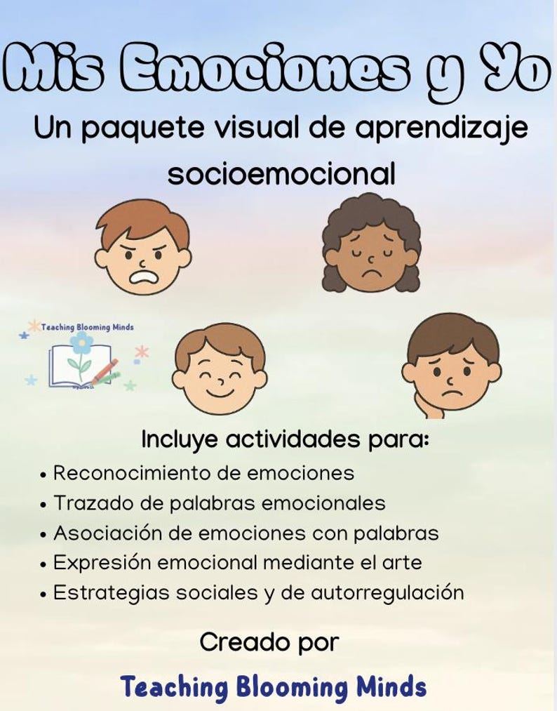 Mis Emociones Y Yo | Paquete Imprimible De Aprendizaje Socioemocional ...