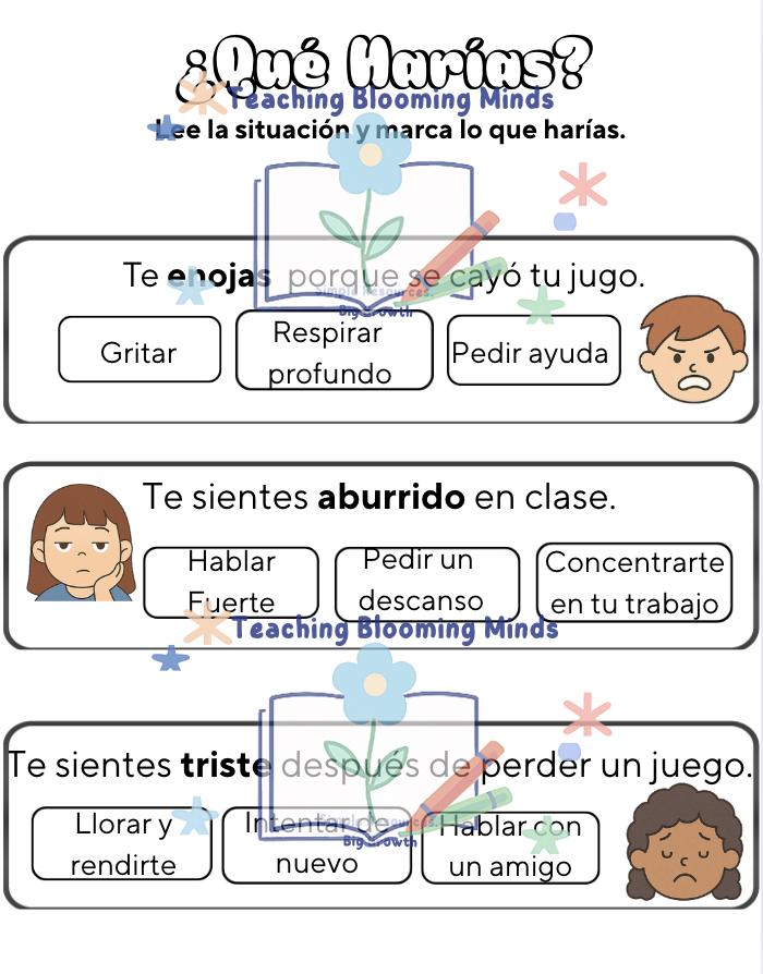 Mis Emociones Y Yo | Paquete Imprimible De Aprendizaje Socioemocional ...