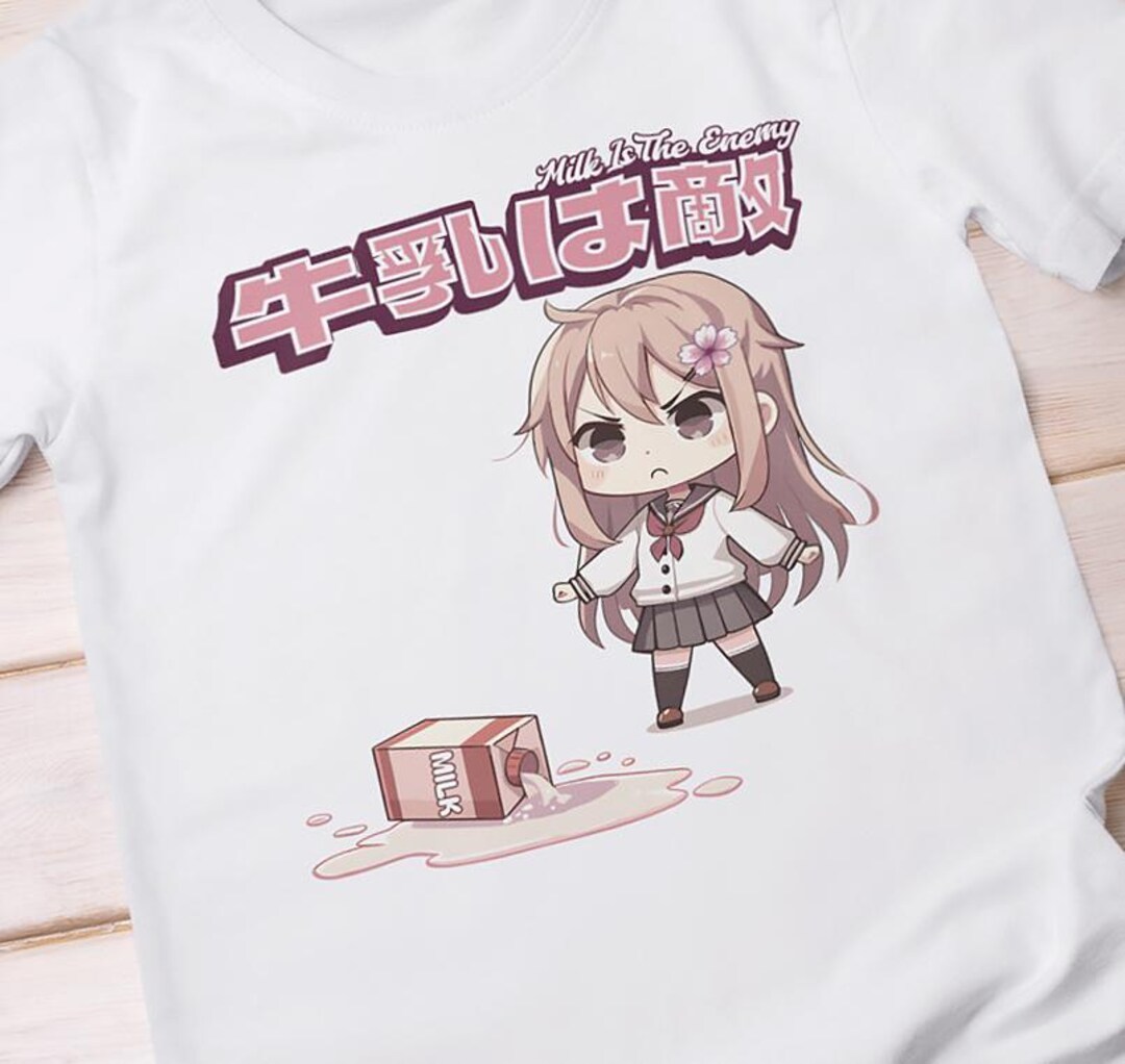 Milk Allergy Chibi Anime Character Lactose Intolerance Shirt Funny ...