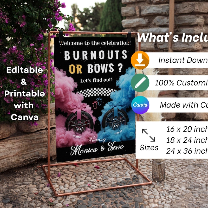 Burnout Bows Welcome Sign - Etsy
